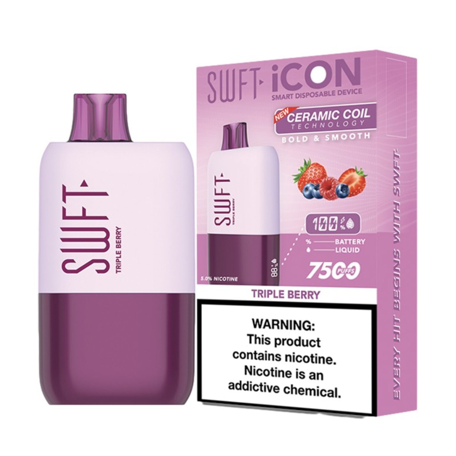 SWFT Icon 7500 Puffs Smart Display Disposable Vape - Vape Prices