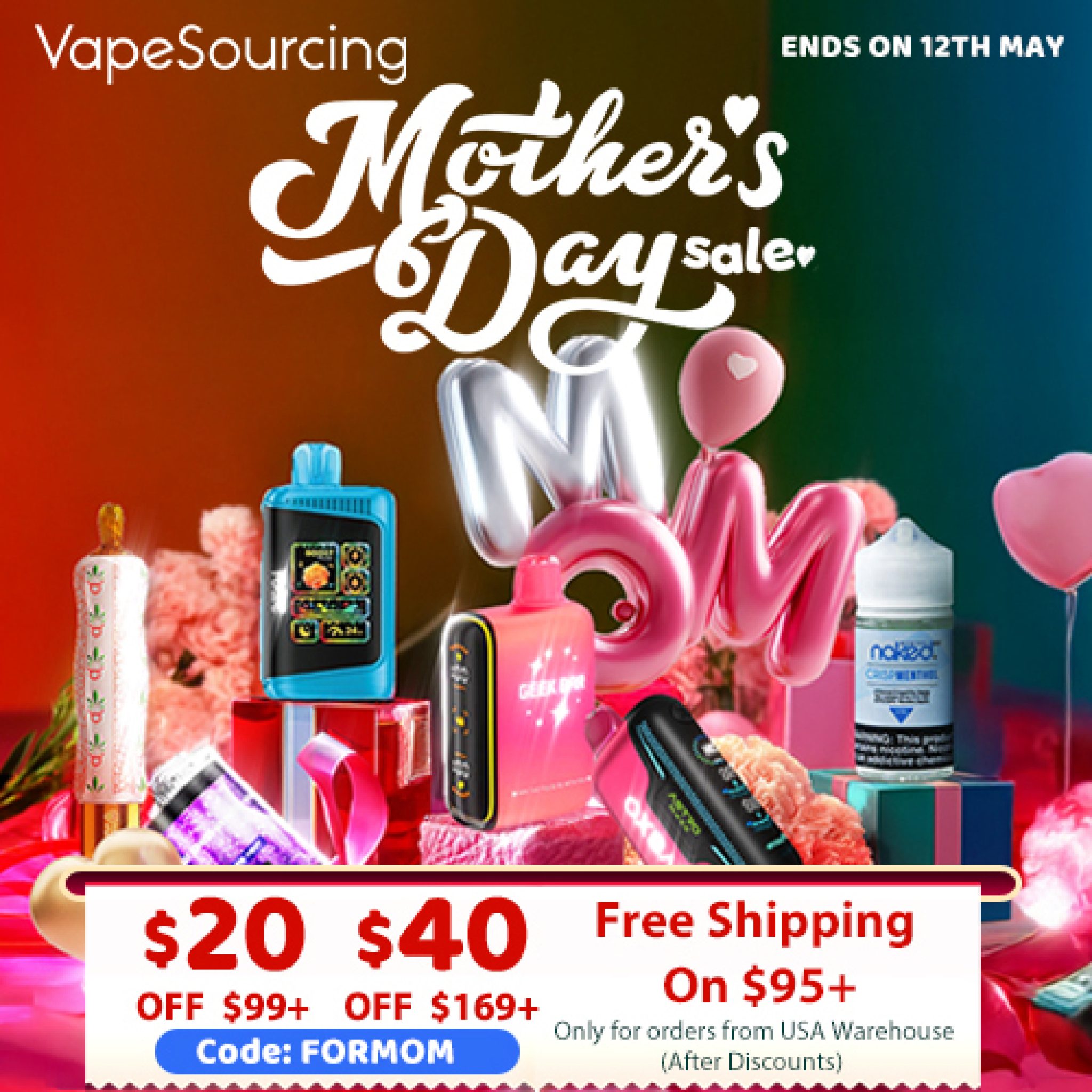 🌷 Vapesourcing Mother’s Day Sale – Treat Mom (or Yourself)! 🌷